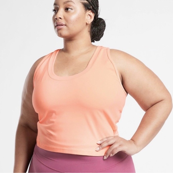 Athleta | Tops | Athleta Shanti Crop Tank In Beach Peach | Poshmark